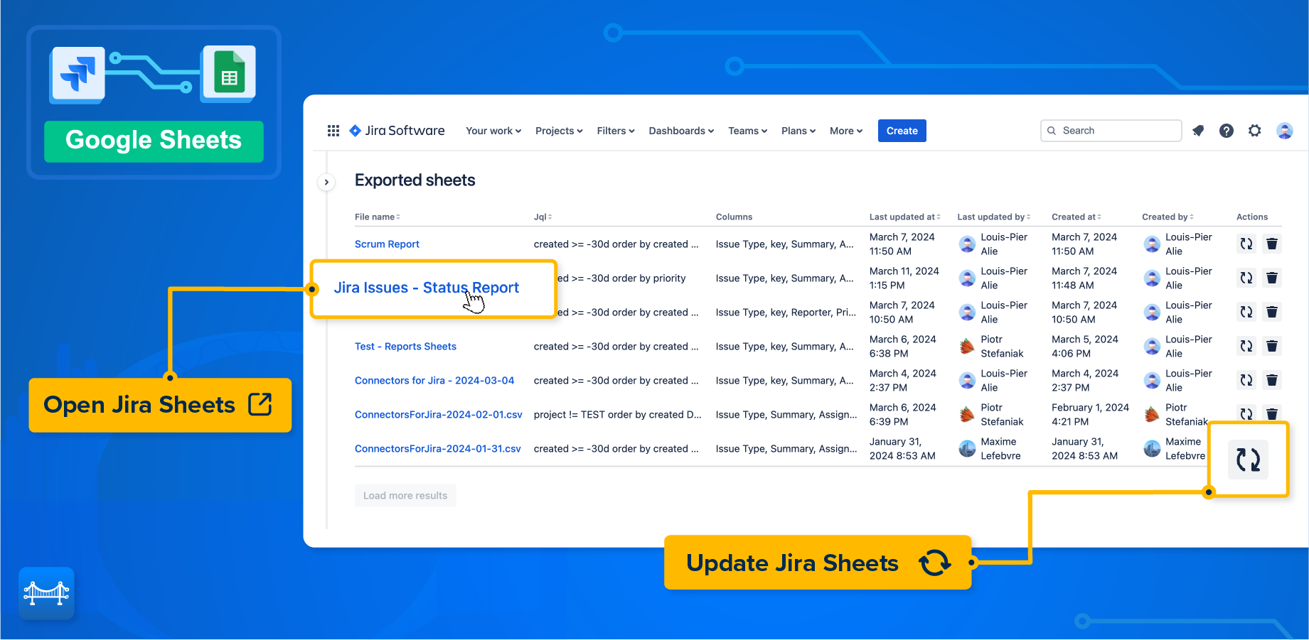 Google Sheets Integration to Jira Google Sheets Integration to Jira